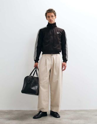 adidas Originals Beckenbauer haut de surv&ecirc;tement marron