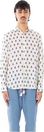 MC2 Saint Barth Homme, Chemises, Multicolore, Taille: L Pamplona Linen Floreal Print Shirt