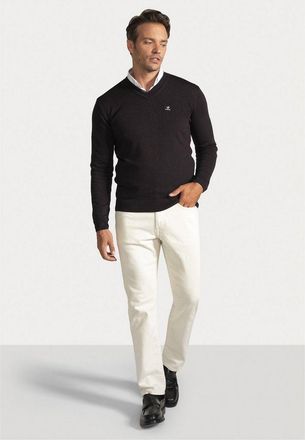 Sir Raymond Tailor Strickpullover Los Angeles (1-tlg) mit klassischem V-Ausschnitt