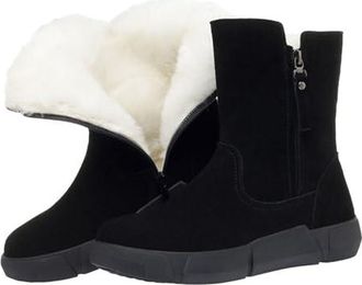 Generic Bottines dHiver pour Femmes Plates avec Doublure en Peluche Chaude Bottes Courtes Daim Avec Fermeture &Eacute;clair Semelle Antid&eacute;rapante Chaussures Automne 