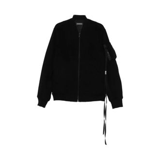 Ann Demeulemeester Homme, Vestes, Noir, Taille: M Détail ruban noir vêtements dextérieur