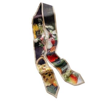 Generic Bandeau en soie avec serpentins, style peinture à lhuile pour le printemps et lété, Couleur 6, taille unique