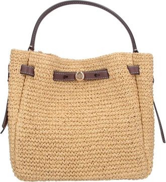 Tory Burch Eimer Tasche Aus Raffia Romy