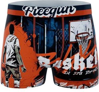 Freegun Boxer Homme Photos Sport Collection (XXL, Basket A72)