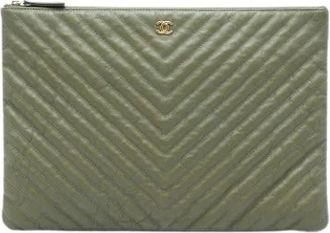 Chanel Pre-owned O Case - Femme - Pre-owned - Vert - Taille: ONE Size