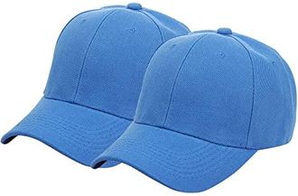 Generic Casquette de baseball r&eacute;glable de couleur unie pour femme 2 pi&egrave;ces chapeau dext&eacute;rieur casquette de sport d&eacute;t&eacute; d&eacute;contract&eacute;e et de baseball pour hommes 
