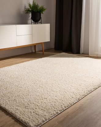 benuta Basic Hochflorteppich Soho - Cream 240x340 cm - Kuschelig Weicher Teppich im Minimalistischen Look - Pflegeleicht - Fu&szlig;bodenheizung Geeignet