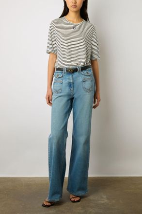 Gerard Darel T-shirt ray&eacute; en lin - MYRIA - Marine