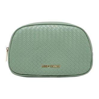 Carlo Colucci Geflochtene Kulturtasche - - Bags - Damen - Gr&uuml;n - ONE SIZE