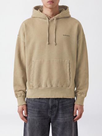 Golden Goose Sweat &agrave; capuche en coton avec logo brod&eacute; contrastant