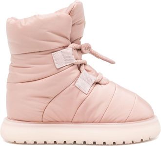 Moncler bottines &agrave; design matelass&eacute; - Rose