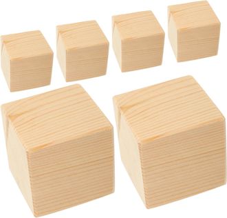 Valiclud DEARMAMY 6 St&uuml;ck Holz M&ouml;belerh&ouml;hungen 5X5X5cm rutschfeste Robuste Bettf&uuml;&szlig;e aus Hartholz mit Schutzpads M&ouml;belheber f&uuml;r Bettgestell Sofa Stuhl und Schre