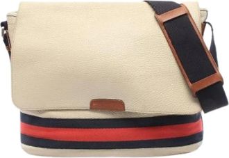 Gucci Sac bandouli&egrave;re en cuir Sherry Line Pre-owned - Homme - Pre-owned - Beige - Taille: ONE Size