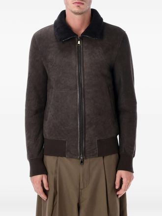 s.w.o.r.d veste en cuir à fermeture zippée - Marron