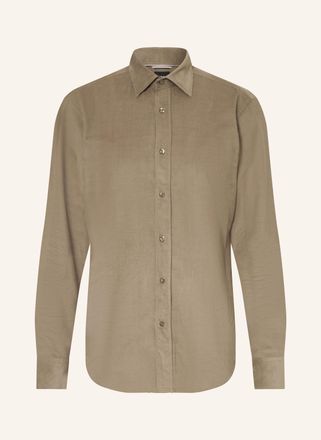 HUGO BOSS Cordhemd C-Joe Regular Fit gruen