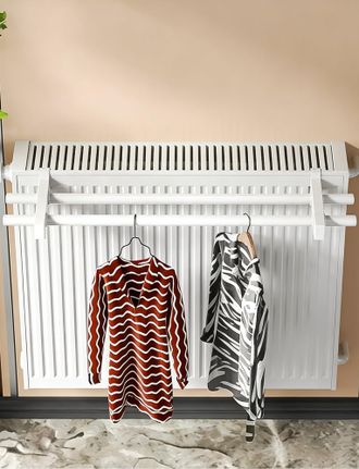 Generic Heizk&ouml;rper-Handtuchhalter, Handtuchheizk&ouml;rpertrockner mit Einzel-/Doppelstangen for Kleidung und Schuhe, kompatibel mit verschiedenen Heizk&ouml;rper-Insta