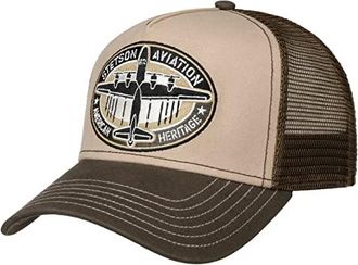 Stetson Casquette Trucker Aviation Homme - de Baseball Mesh avec visière, visière Automne Été Printemps Hiver Printemps-été - Taille Unique Beige