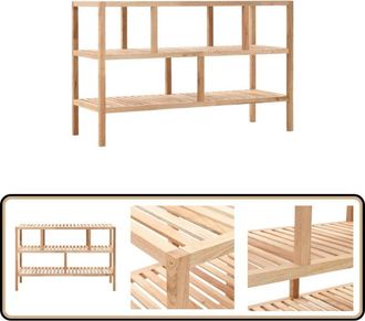 vidaXL Badregal Massivholz Walnuss 100x40x65 cm - Badregal - Holzm&ouml;bel - Nussbaum Regal - Badezimmerorganisation - Stauraum