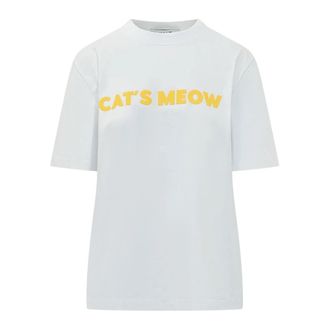 Msgm Bedrucktes T-Shirt - - Tops - Damen - Wei&szlig; - XS