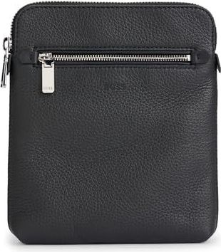 BOSS Hommes New Crosstown Envel. Sac enveloppe en cuir italien &agrave; logo en relief