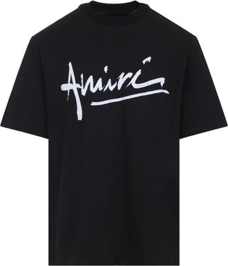 Amiri Homme, Tops, Noir, Taille: M Script Tee