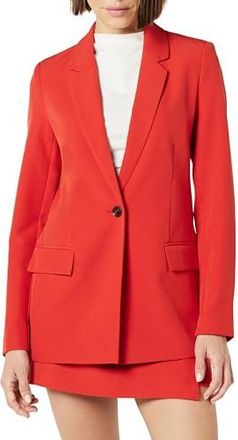 The Drop Blazer Long Blake pour Femme, Rouge Lave, XXL