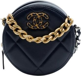 Chanel Pre-owned Sacoche matelass&eacute; en cuir dagneau - Femme - Pre-owned - Bleu - Taille: ONE Size