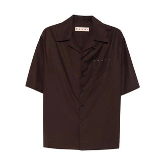 Marni Homme, Chemises, Brun, Taille: 2XL Chemise Manches Courtes
