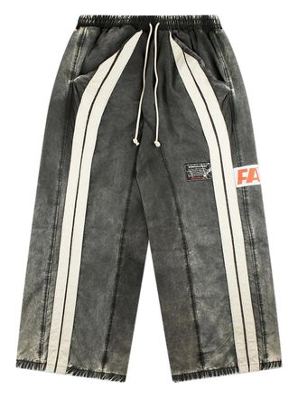 RRR123 Gestreifte Trappist Penta Hose - Schwarz
