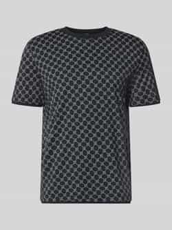 Joop T-Shirt mit Logo-Muster und Rundhalsausschnitt