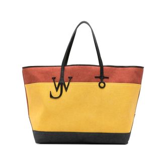 J.W.Anderson Logo Anh&auml;nger Colour-Block Shopper - - Bags - Herren - Gelb - ONE SIZE