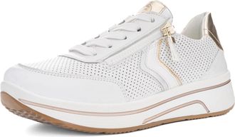 Ara Damen Sapporo Sneaker, Weiss,Silber,Platin, 44 EU Weit