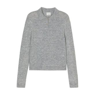 Closed Pull Polo en Maille C&ocirc;tel&eacute;e - Femme - Pulls - Gris - Taille: 36 FR