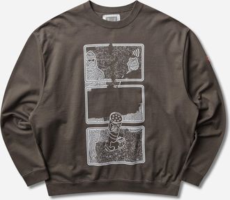 Cav Empt Men s MD Clean Room Light Big Crewneck Sweatshirt Charcoal