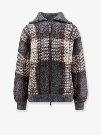 Brunello Cucinelli Cardigan with intarsia and micro-sequin embroidery - BRUNELLO CUCINELLI - gender_Woman