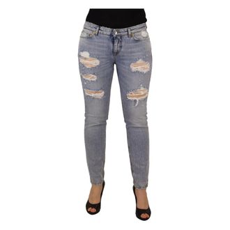 Dolce & Gabbana Femme, Jeans, Bleu, Taille: 38 FR Jean Skinny en Denim Taille Basse