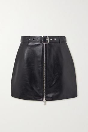 Anine Bing Mini-jupe En Cuir &Agrave; Ceinture Ana - Noir