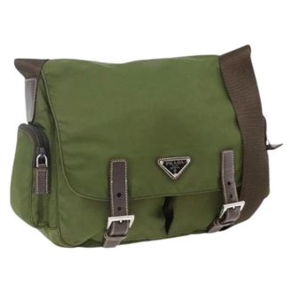 Prada Sac bandouli&egrave;re en nylon vintage Pre-owned - Femme - Pre-owned - Vert - Taille: ONE Size