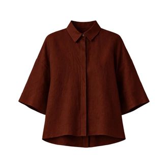 Max Mara Damen, Blusen & Hemden, Braun, MGr&ouml;&szlig;e