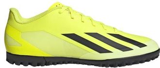 adidas Mixte X Crazyfast Club Turf Boots, Solar yellow / Core black / Cloud white, 43 1/3 EU
