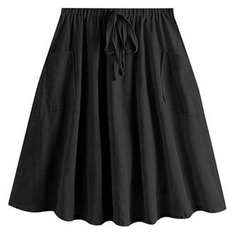 Generic Jupe Longue Vert D Eau Jupe en Cuir Grande Taille Jupe en Satin Jupe Longue Ouverte Devant Jupe Longue Grossesse Jupe Culot Jupe &eacute;Vas&eacute;E Taille Haute M