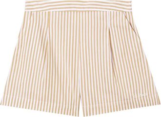 MC2 Saint Barth Femme, Shorts, Beige, Taille: 36 FR Cotton SB Beach Stripes V 11 Emb