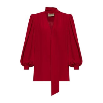 Valentino Garavani Femme, Blouses et Chemises, Rouge, Taille: 34 FR Chemise en soie