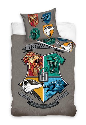 Harry Potter HP201041 Bettbezug mit Kissenbezug 140x200 + 65x65 cm Baumwolle