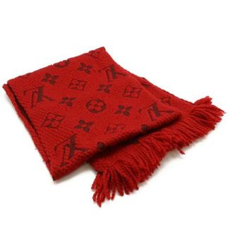 Louis Vuitton Pre-owned Echarpe Logomania Wool Silk Scarf - Homme - Pre-owned - Rouge - Taille: ONE Size