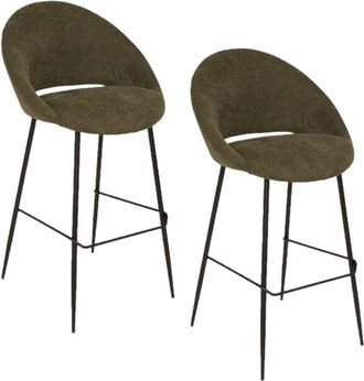 Atmosphera Lot de 2 tabourets de bar AMAGO