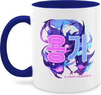 Shirtracer Tasse Tassen 325ml - Anime - Koreanisch Mut D&auml;monen - K-Pop Merch - 325 ml - Dunkelblau - anime-tasse k pop anime-tassen