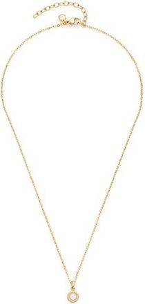 Leonardo Leonardo Jewels Collier Isa - Chaîne en acier inoxydable avec pendentif or - Cristal blanc - 42 à 47 cm - Chaîne dancre - Bijoux pour femme - 1 pièce 