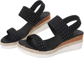 Generico Sandales dété pour femme compensée élégantes, chaussures ouvertes, chaussons légers, de la mode, chaussures de randonnée, dété confortables, sandales 