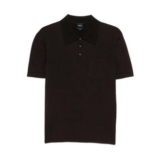 A.P.C. A.p.c., Homme, Tops, Brun, Taille: M Colin Polo